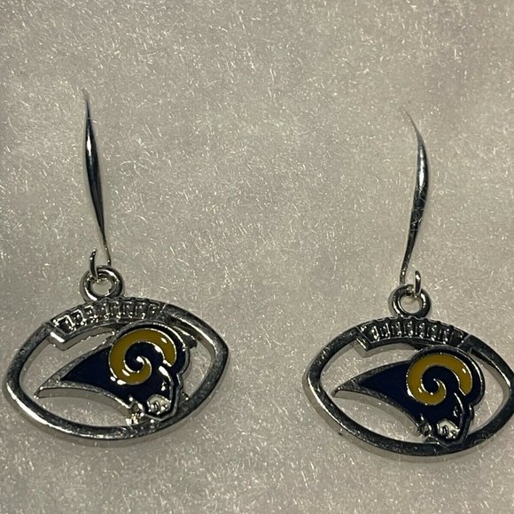 NFL | Jewelry | Los Angeles Rams Nfl Fashion Dangle Earrings New | Poshmark